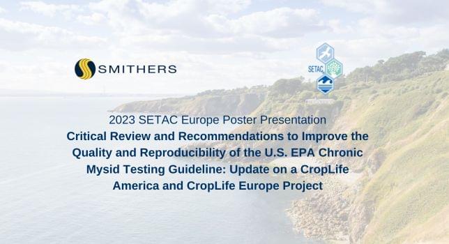 SETAC Europe Poster: US EPA Chronic Mysid Testing Guideline - Smithers