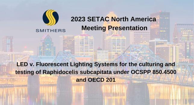 2023 SETAC Poster: LED v. Fluorescent Lighting Systems for the ...
